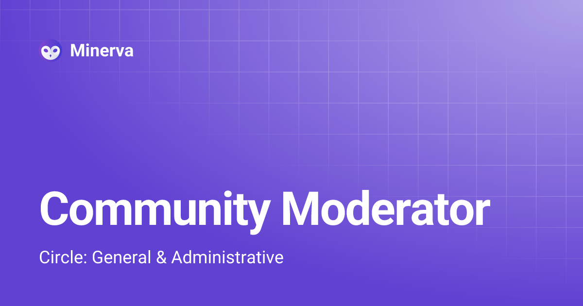 Community Moderator | Minerva